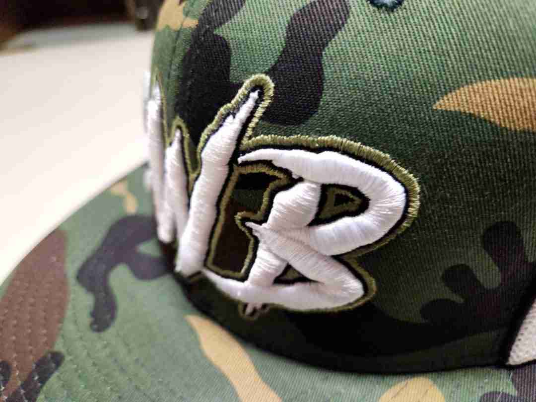 Camo & White Embroidered CWB Cap with Crazy Whiteboy Logo